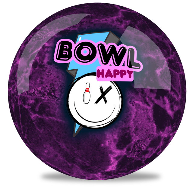 Exclusive Bowl Happy Purple Marble Bowling Balls + FREE SHIPPING