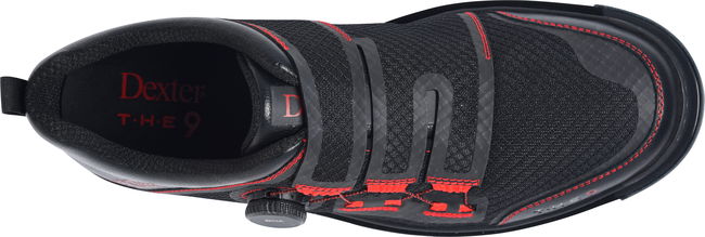 Dexter Mens THE 9 Stryker BOA Black/Red Bowling Shoes + FREE SHIPPING