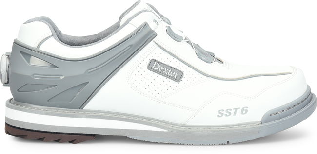 Dexter Mens SST 6 Hybrid BOA White/Grey Right Hand Wide Width Bowling Shoes + FREE SHIPPING