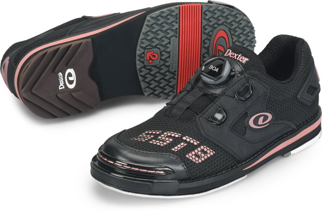 Dexter Womens SST 8 Power Frame BOA Black/Dusty Rose Bowling Shoes ...